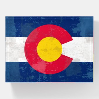 Distressed Colorado State Flag Paperweight | Zazzle