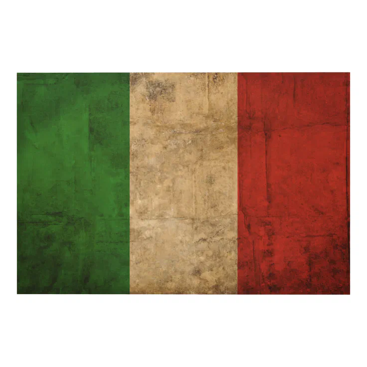 Distressed Country Flags | Italy Wood Wall Decor | Zazzle