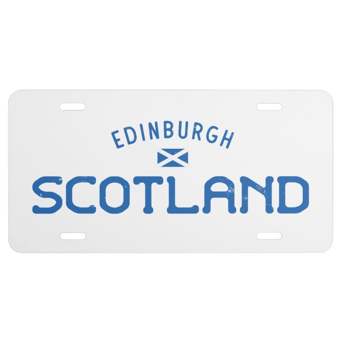 Distressed Edinburgh Scotland License Plate | Zazzle.com