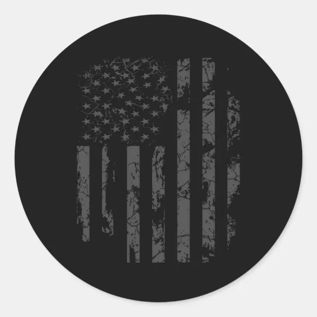 Distressed Flag Usa Military Classic Round Sticker | Zazzle