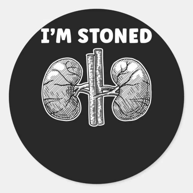 Distressed Funny Kidney Stone Surgery Classic Round Sticker | Zazzle