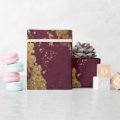 Distressed Gold Burgundy Red Rust Wrap Wrapping Paper | Zazzle