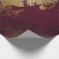 Distressed Gold Burgundy Red Rust Wrap Wrapping Paper | Zazzle