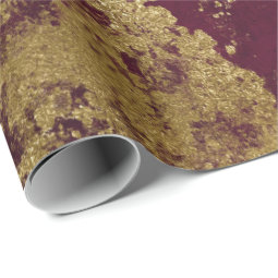 Distressed Gold Burgundy Red Rust Wrap Wrapping Paper | Zazzle