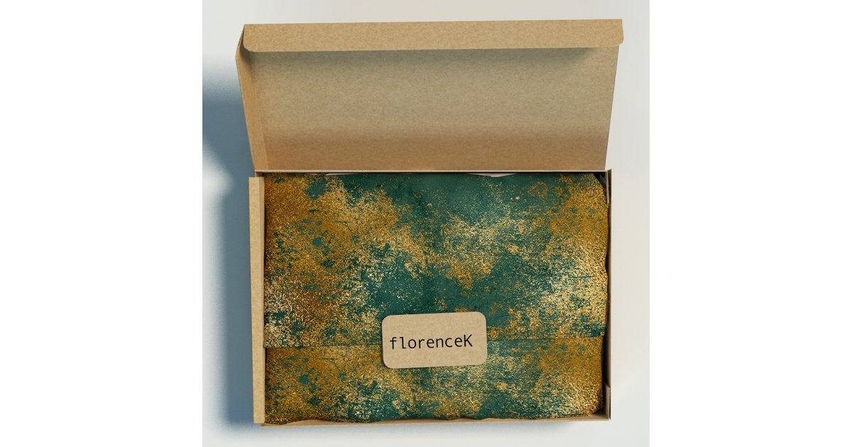 Distressed Gold Emerald Deep Green Wrap Wrapping Paper | Zazzle