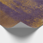 Distressed Gold Plum Purple Wrap Wrapping Paper | Zazzle