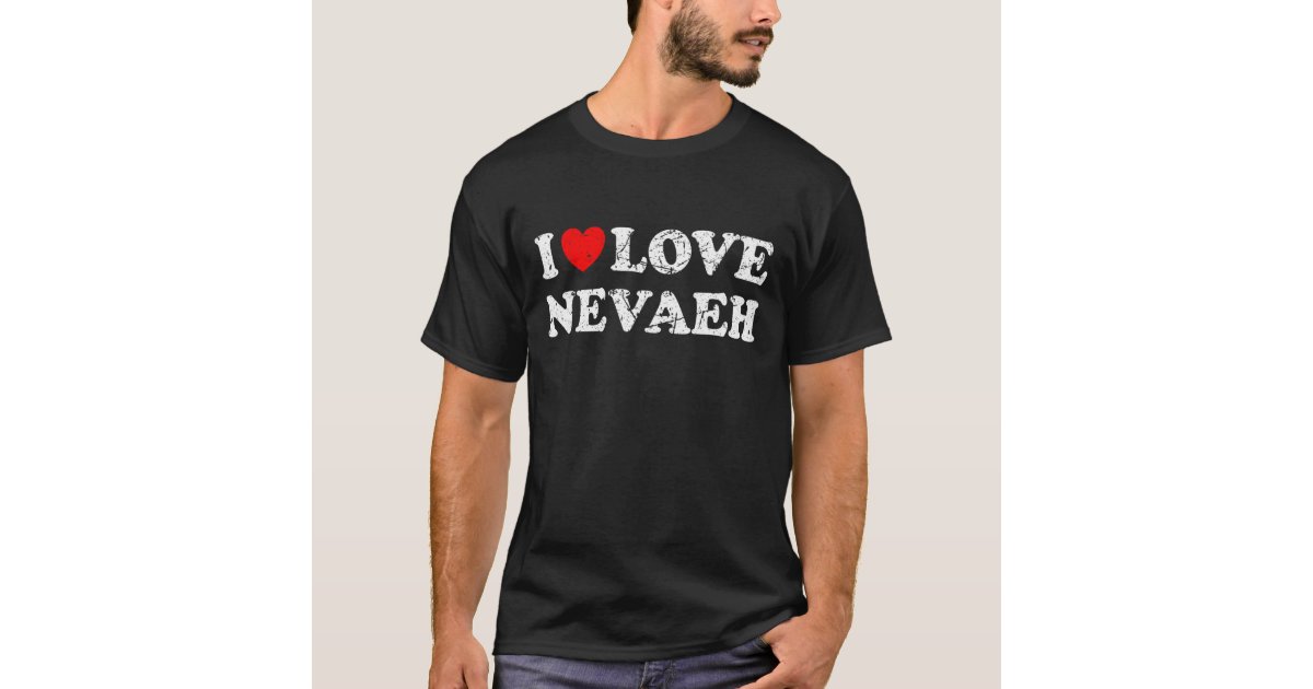 Distressed Grunge Worn Out Style I Love Nevaeh T-Shirt | Zazzle
