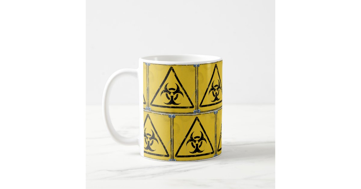 Distressed Hazard Warning Symbol V2 Coffee Mug | Zazzle