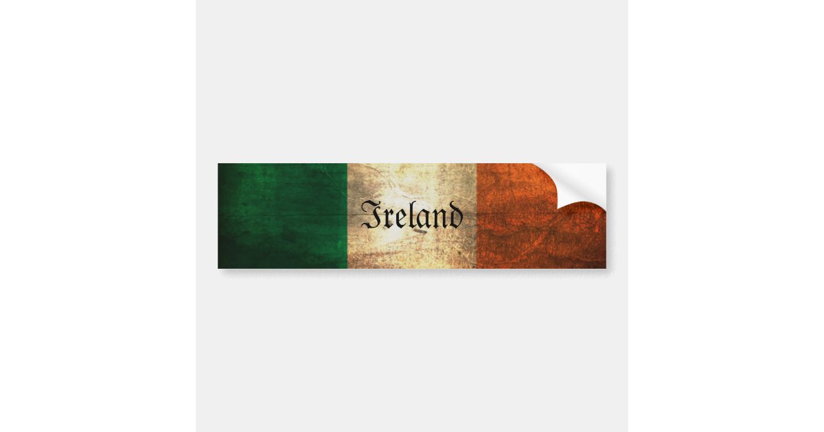 Distressed Irish Flag Bumper Sticker | Zazzle