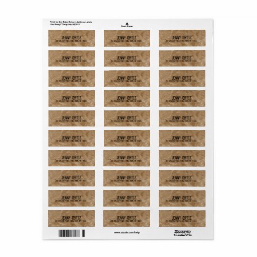 Distressed Kraft Paper Return Address Labels | Zazzle