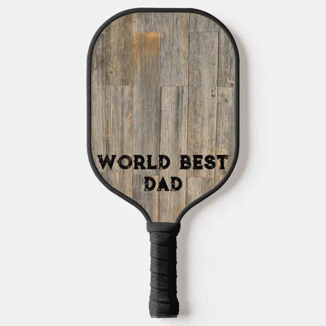 Distressed light Rustic Wood grain planks Pickleball Paddle | Zazzle