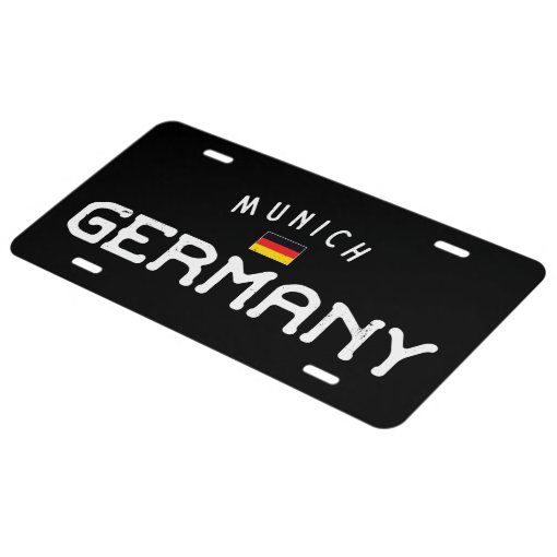 Distressed Munich Germany License Plate | Zazzle