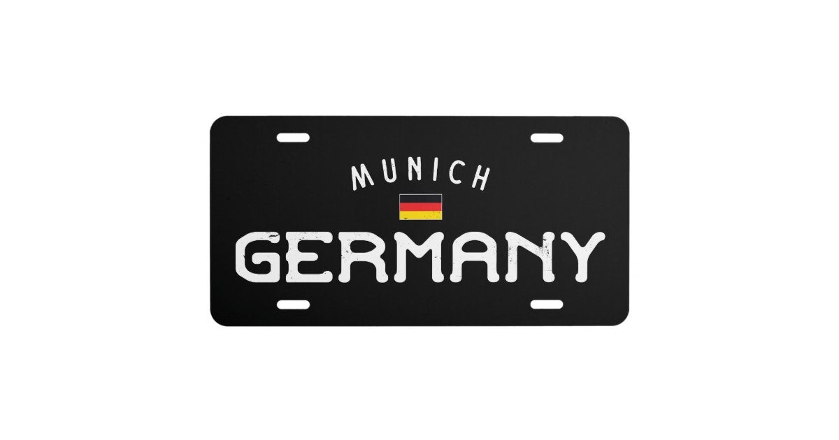 Distressed Munich Germany License Plate | Zazzle