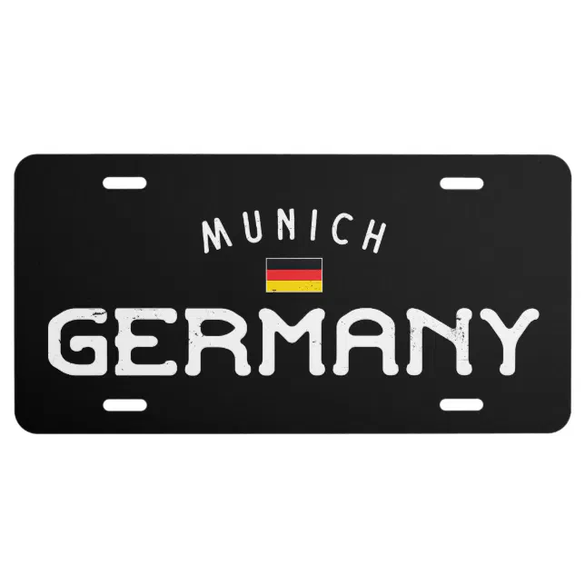 Distressed Munich Germany License Plate | Zazzle