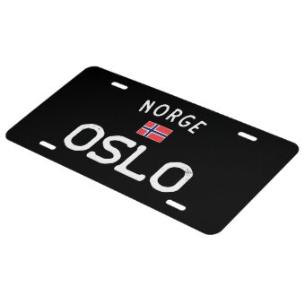 Distressed Oslo Norge (Norway) License Plate | Zazzle