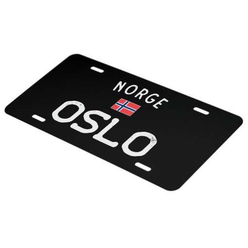 Distressed Oslo Norge (Norway) License Plate | Zazzle