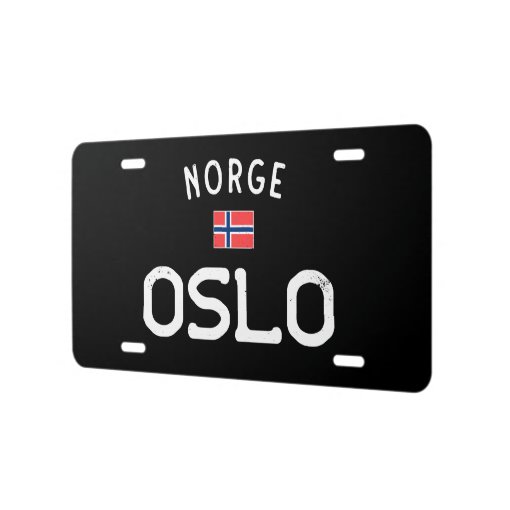 Distressed Oslo Norge (Norway) License Plate | Zazzle