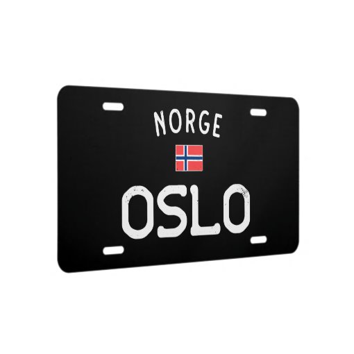 Distressed Oslo Norge (Norway) License Plate | Zazzle