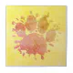 Distressed Paint Splatter Dog Paw Print Ceramic Tile | Zazzle