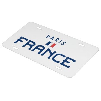 Distressed Paris France License Plate | Zazzle