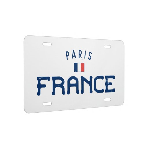 Distressed Paris France License Plate | Zazzle