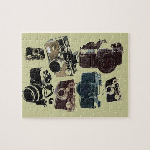 distressed photographer photography retro Camera Jigsaw Puzzle | Zazzle