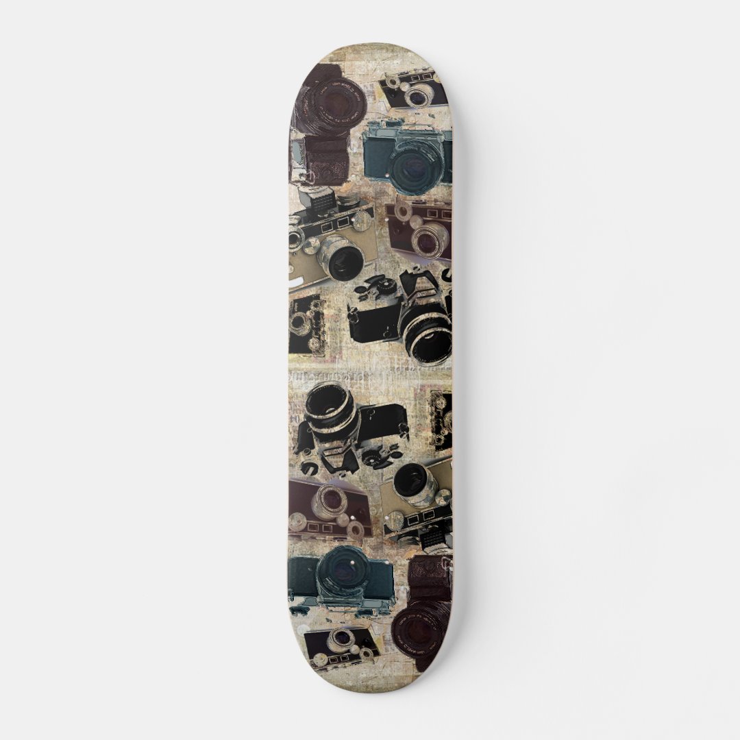 distressed photographer photography retro Camera Skateboard Deck | Zazzle