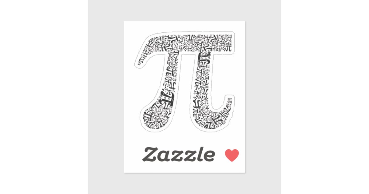 Distressed Pi Symbol Sticker | Zazzle