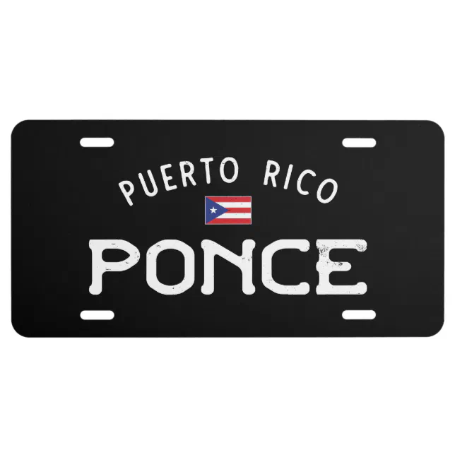 Distressed Ponce Puerto Rico License Plate | Zazzle