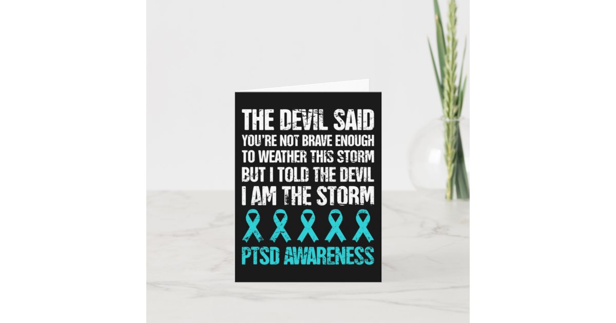 Distressed Post Traumatic Stress Ptsd Awareness Card | Zazzle