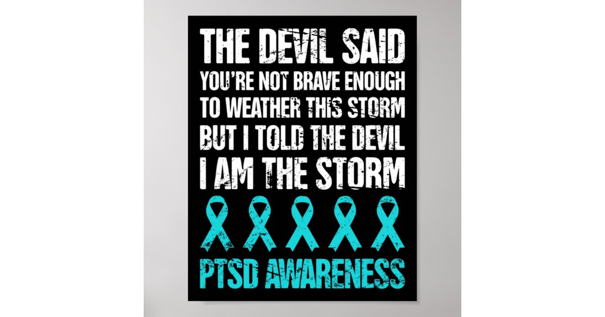 Distressed Post Traumatic Stress Ptsd Awareness Poster | Zazzle