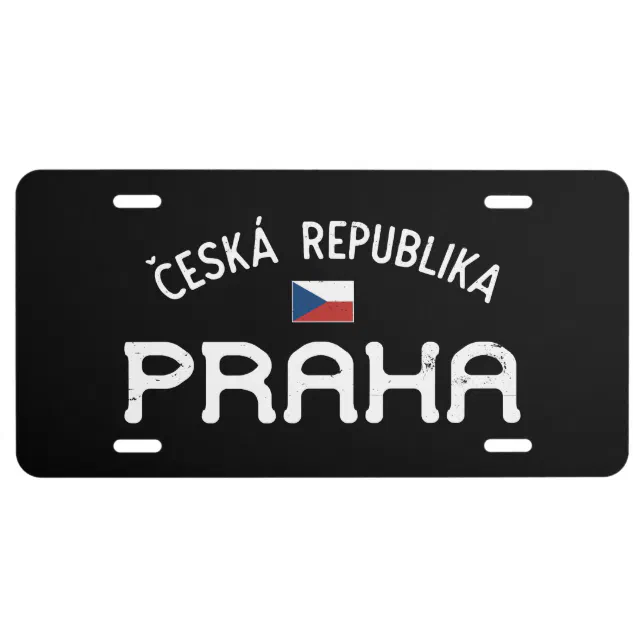 Distressed Prague Czech Republic (Praha) License Plate | Zazzle