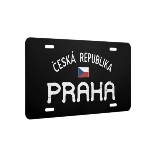Distressed Prague Czech Republic (Praha) License Plate | Zazzle