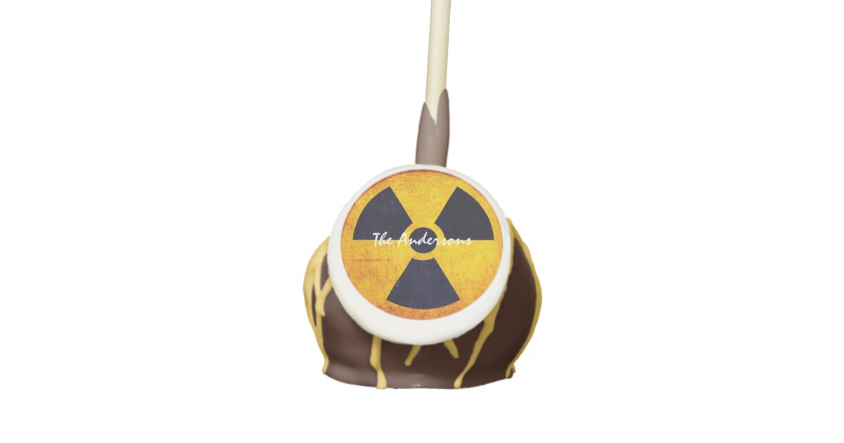 Distressed Radiation Symbol Cake Pops | Zazzle
