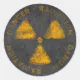 Distressed Radiation Symbol Sticker | Zazzle