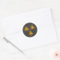 Distressed Radiation Symbol Sticker | Zazzle