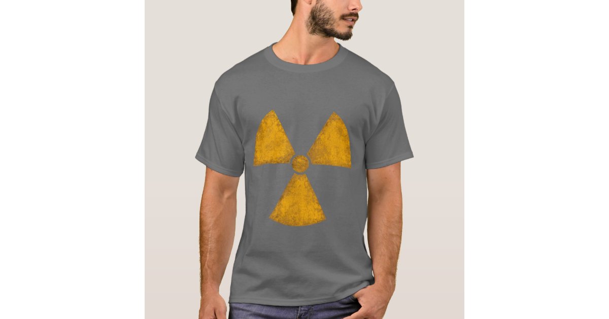 Distressed Radiation Symbol T-Shirt | Zazzle