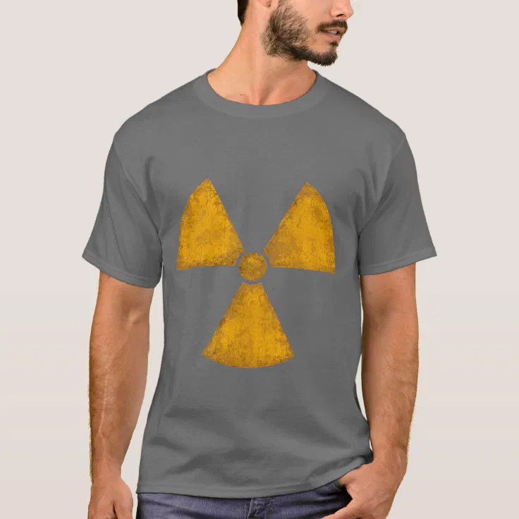 Distressed Radiation Symbol T-Shirt | Zazzle
