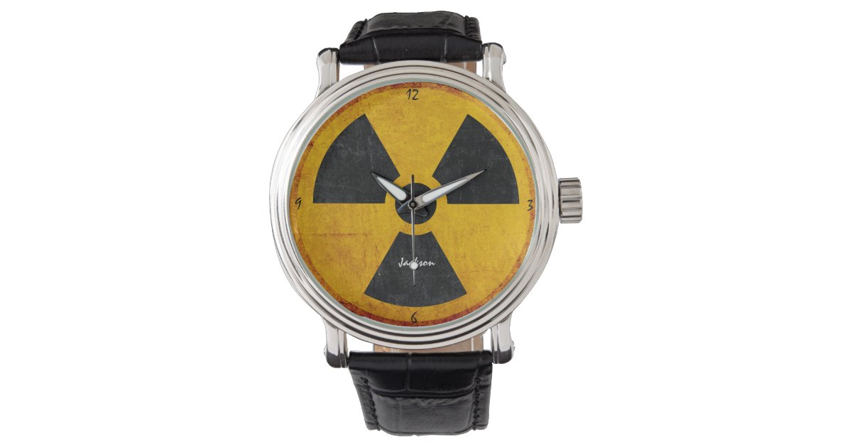 Distressed Radiation Symbol Watch | Zazzle