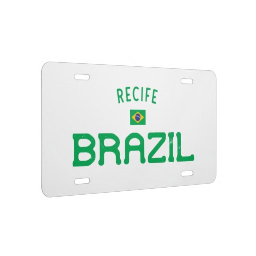 Distressed Recife Brazil License Plate | Zazzle