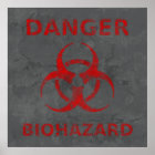 Distressed biohazard symbol poster | Zazzle.com