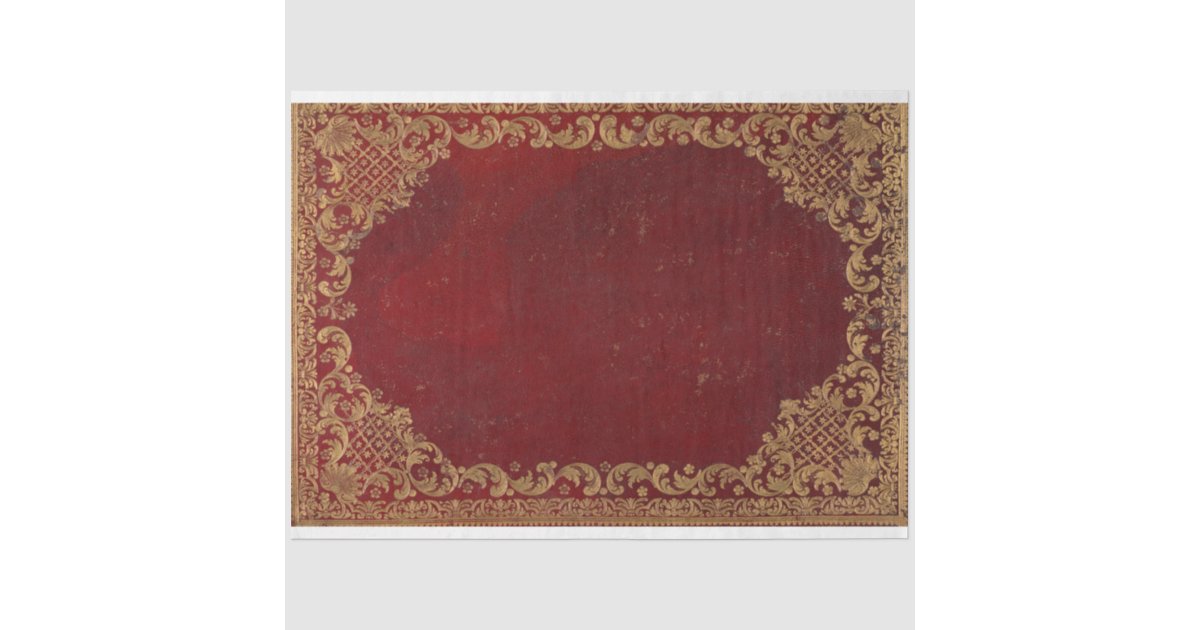 Distressed Red Book Cover Decoupage Sheet | Zazzle