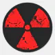 Distressed Red Radiation Symbol Sticker | Zazzle