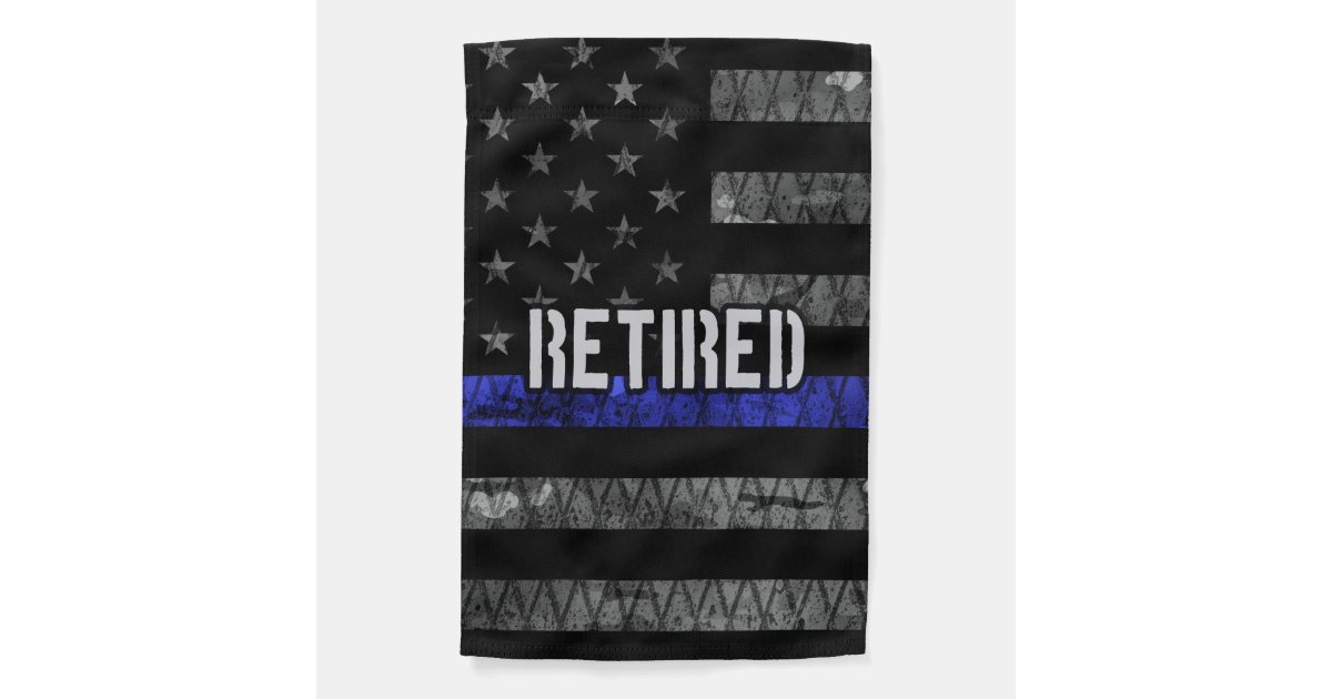 Distressed Retired Police Flag | Zazzle