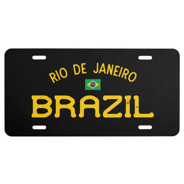 Distressed Rio de Janeiro Brazil License Plate | Zazzle