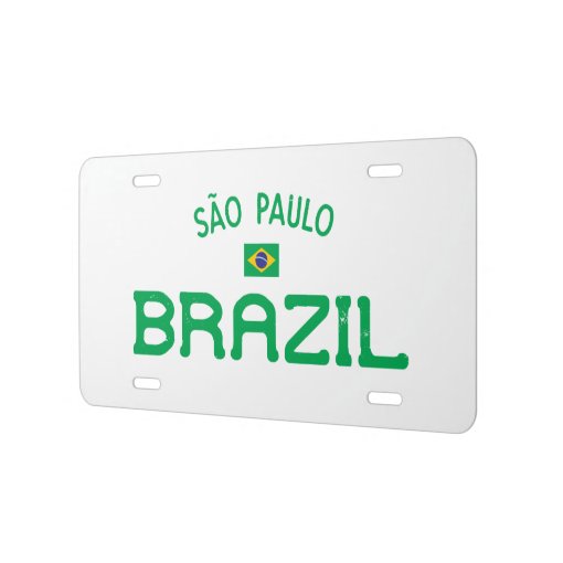 Distressed Sao Paulo Brazil License Plate | Zazzle