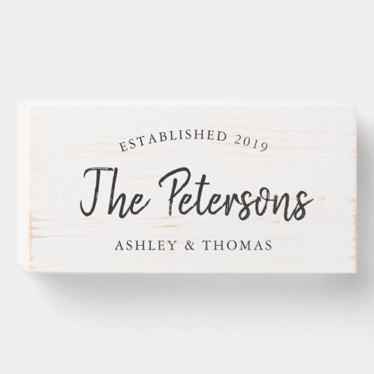 Distressed Sign | Farmhouse Family Name Wood Sign | Zazzle