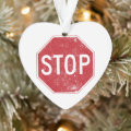 Distressed Stop Sign Ornament | Zazzle