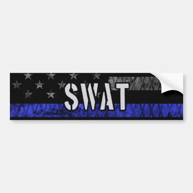 Distressed SWAT Police Flag Bumper Sticker | Zazzle