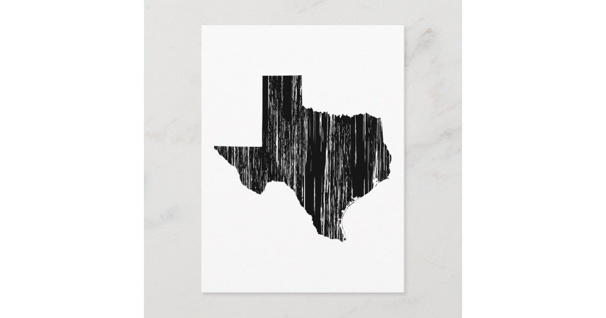 Distressed Texas State Outline Postcard | Zazzle